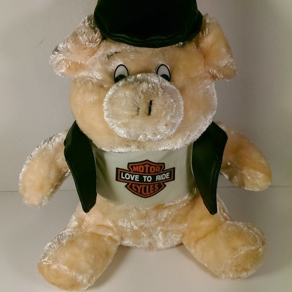 Harley Davidson Motorcycles Love To Ride Hog Pig - Gem